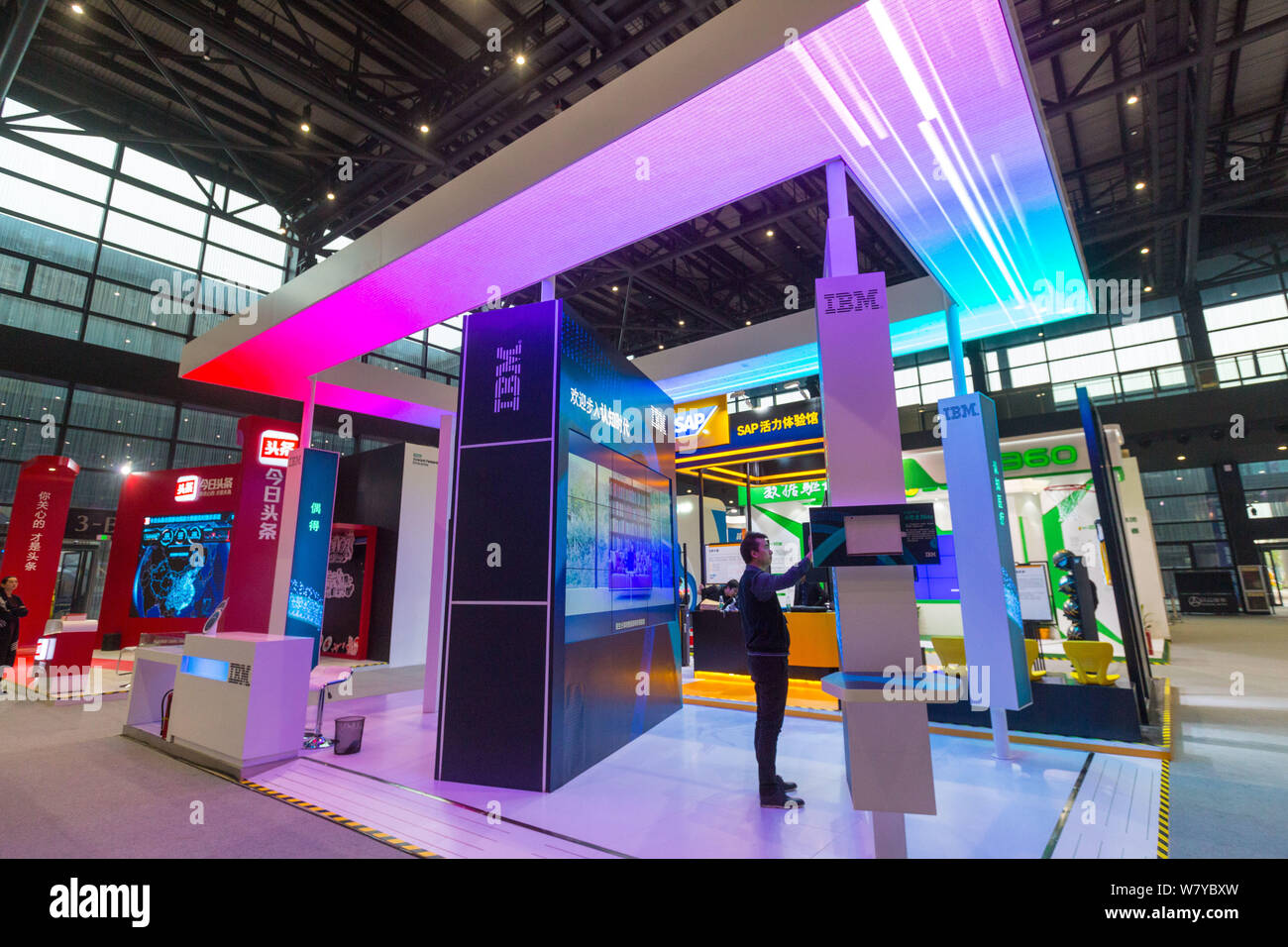 --FILE--View of the stand of IBM at the Light of the Internet Expo ...