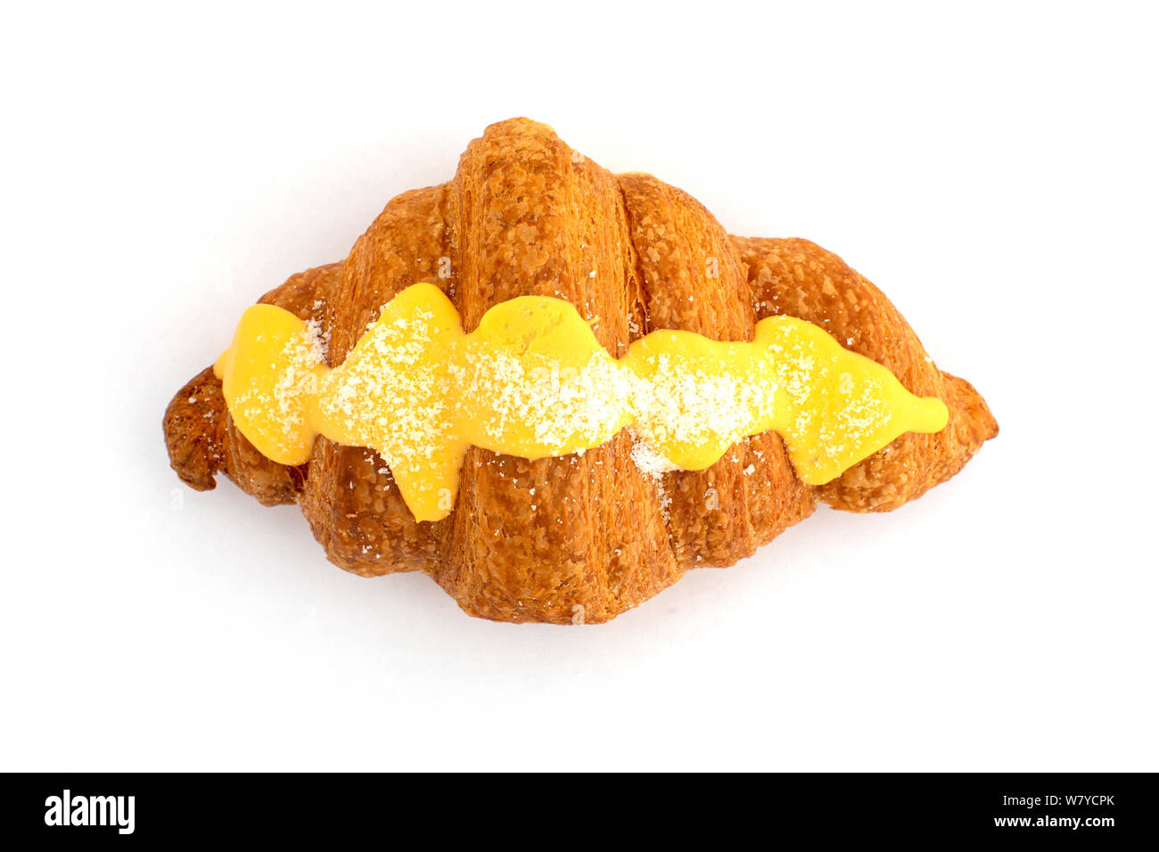 Delicious -coated croissant with nut crumbs Stock Photo - Alamy