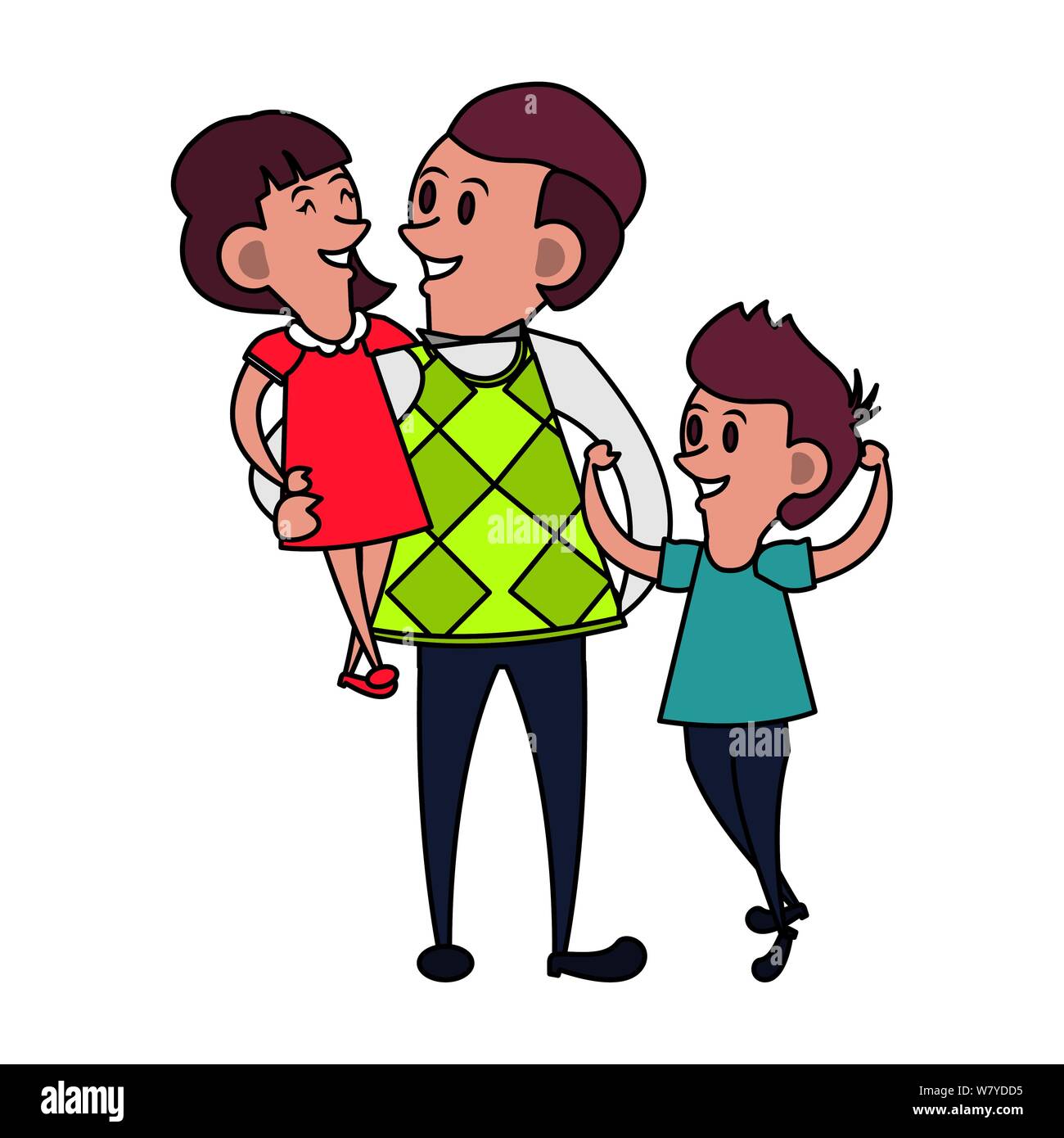 fathers day family celebration cartoon Stock Vector Image & Art - Alamy