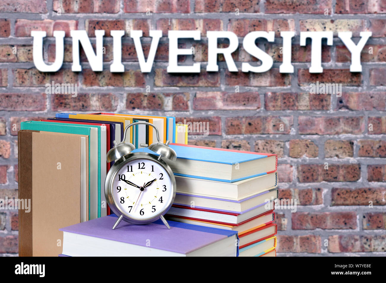 book and university for an education concept Stock Photo - Alamy