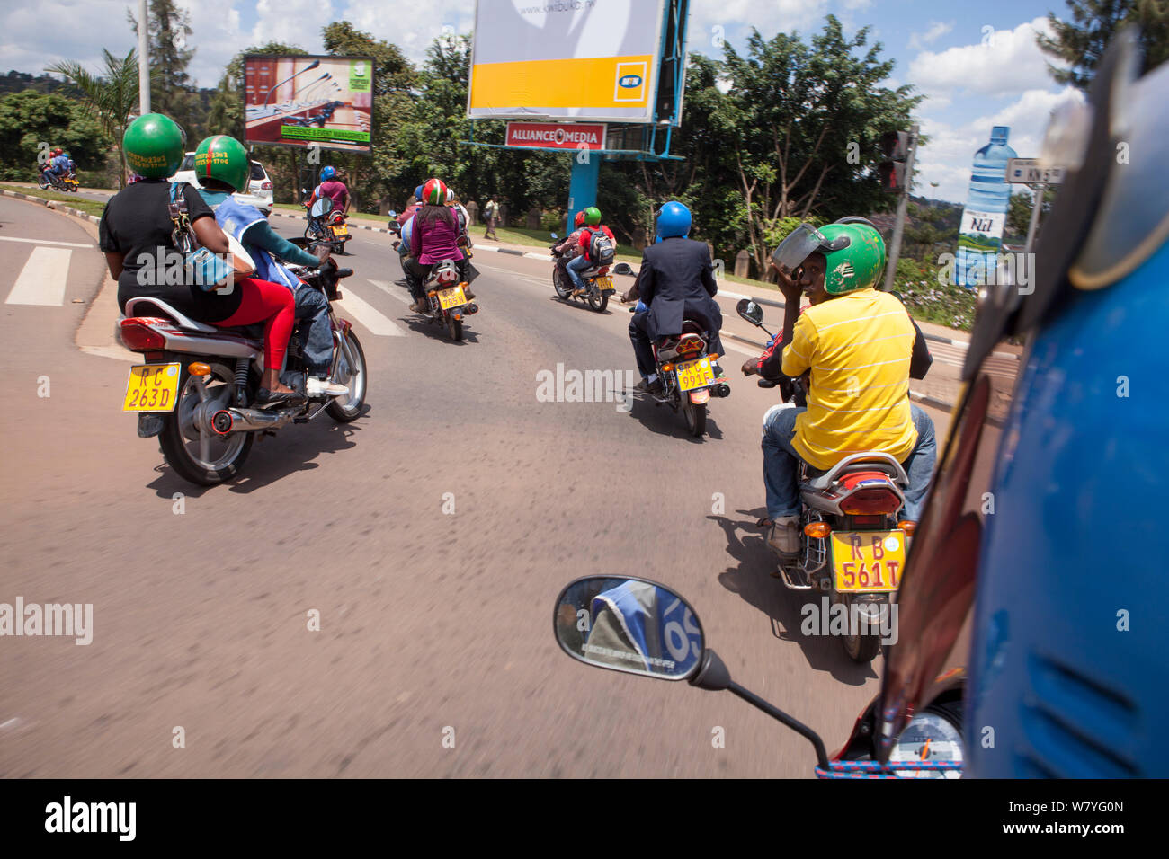 Motor cycle taxis, Kigali, Rwanda, April 2014 Stock Photo - Alamy
