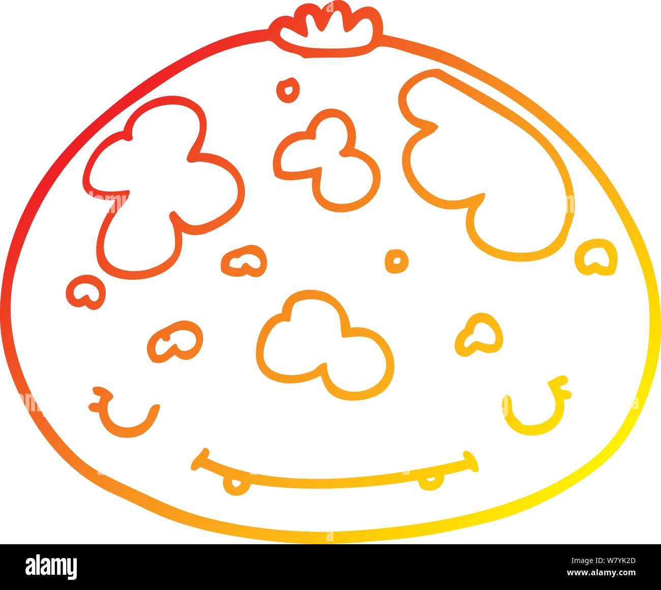 warm gradient line drawing of a cartoon squash Stock Vector Image & Art ...