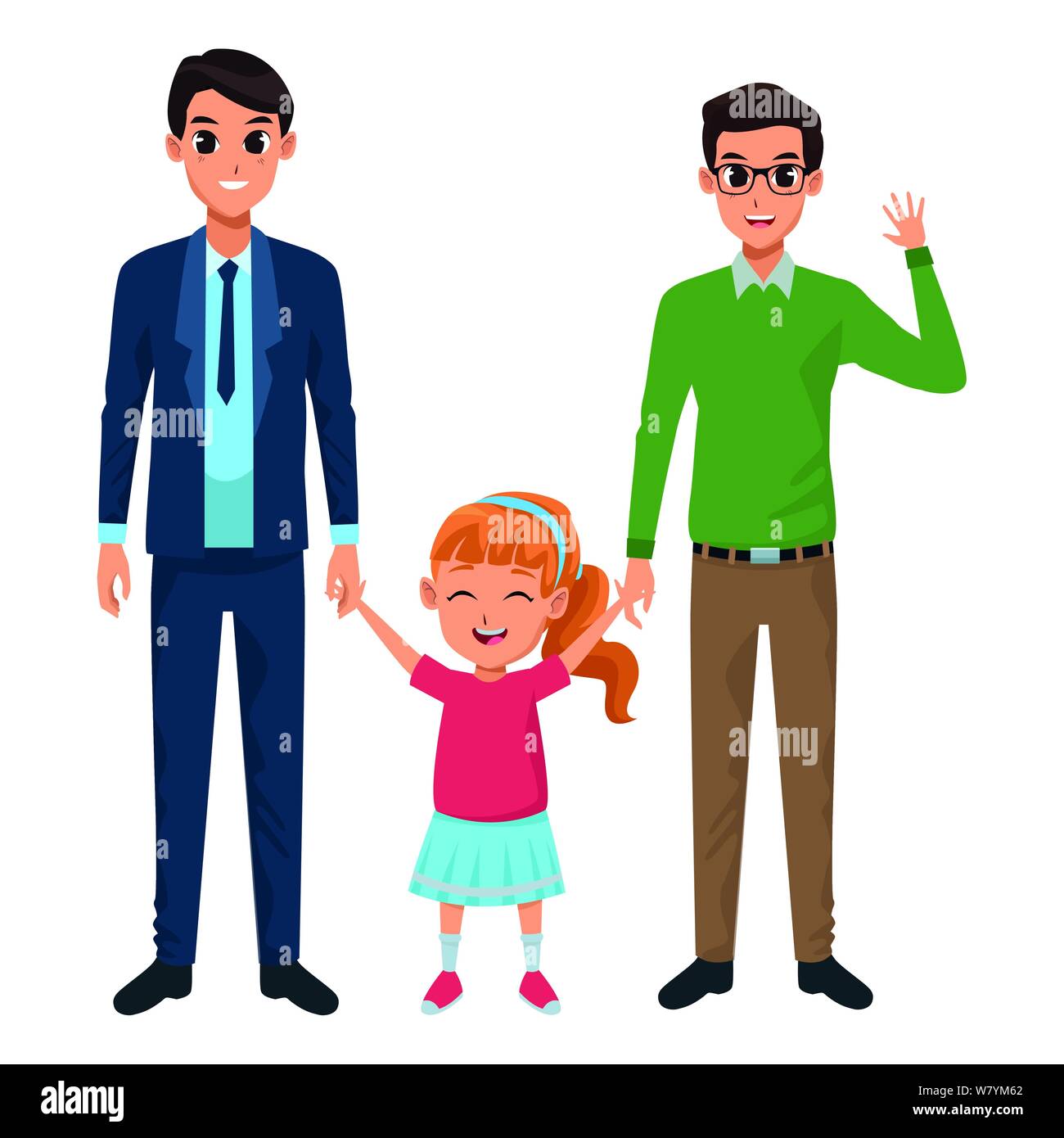Family parents and childrens cartoons Stock Vector Image & Art - Alamy