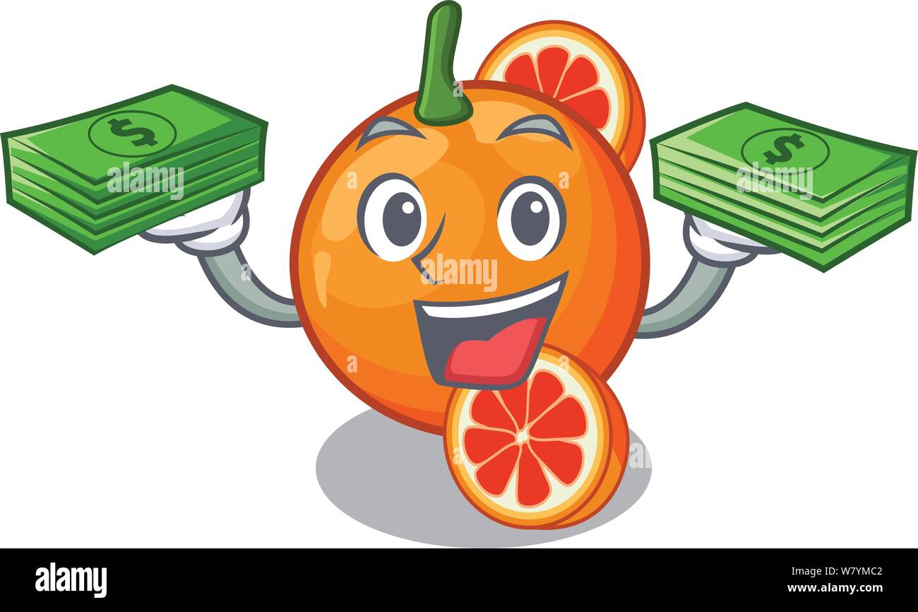With money bag orange blood in the cartoon shape Stock Vector Image ...