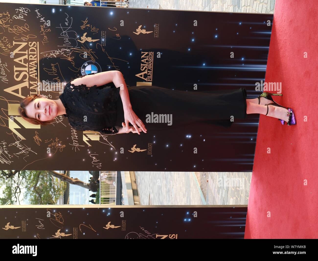 South Korean actress Moon So-ri poses on the red carpet as she arrives ...