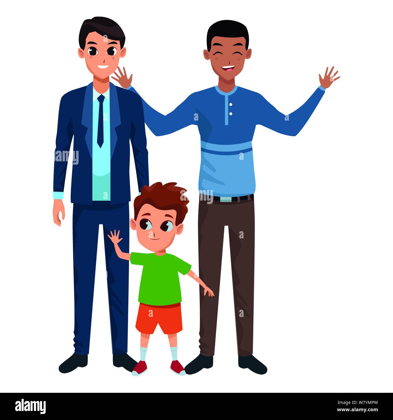 Family parents and childrens cartoons Stock Vector Image & Art - Alamy