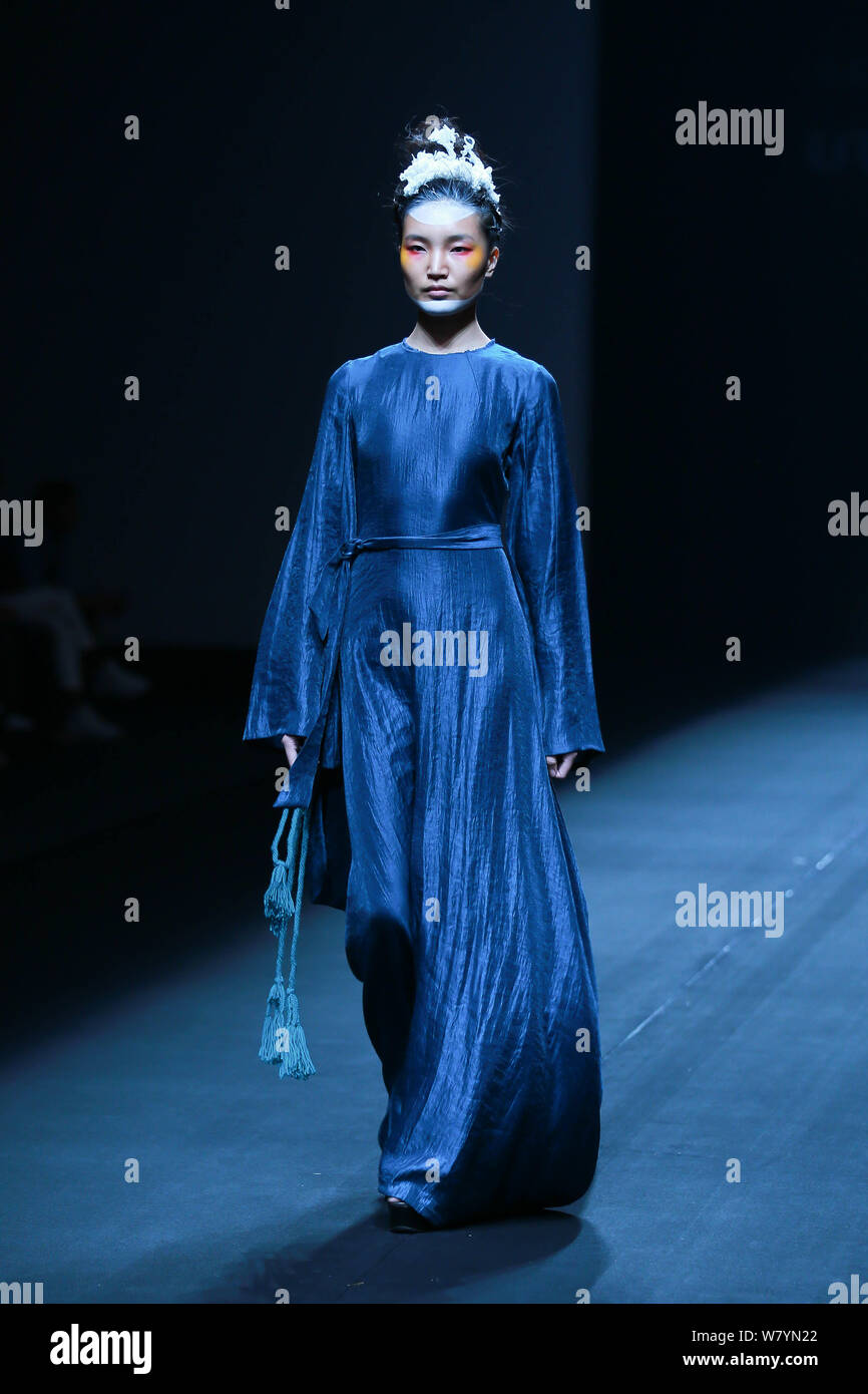 Models display new creations at the fashion show of AJ-NAMO during the ...