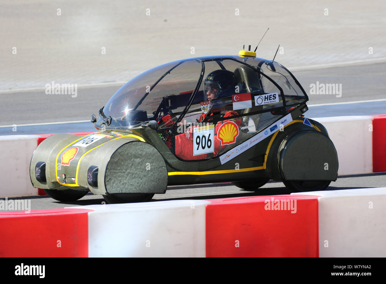 Competitors take part in a test session in the 2019 Shell Eco Marathon ...