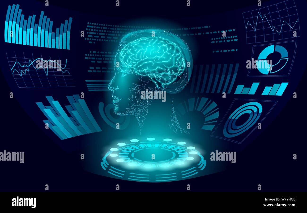 Virtual assistant HUD user display technology. AI artificial ...