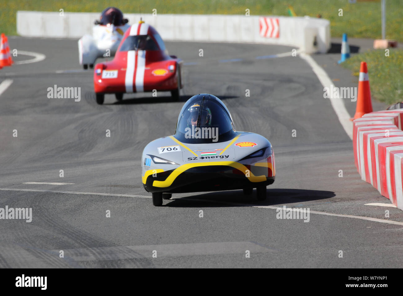 Competitors take part in a test session in the 2019 Shell Eco Marathon ...
