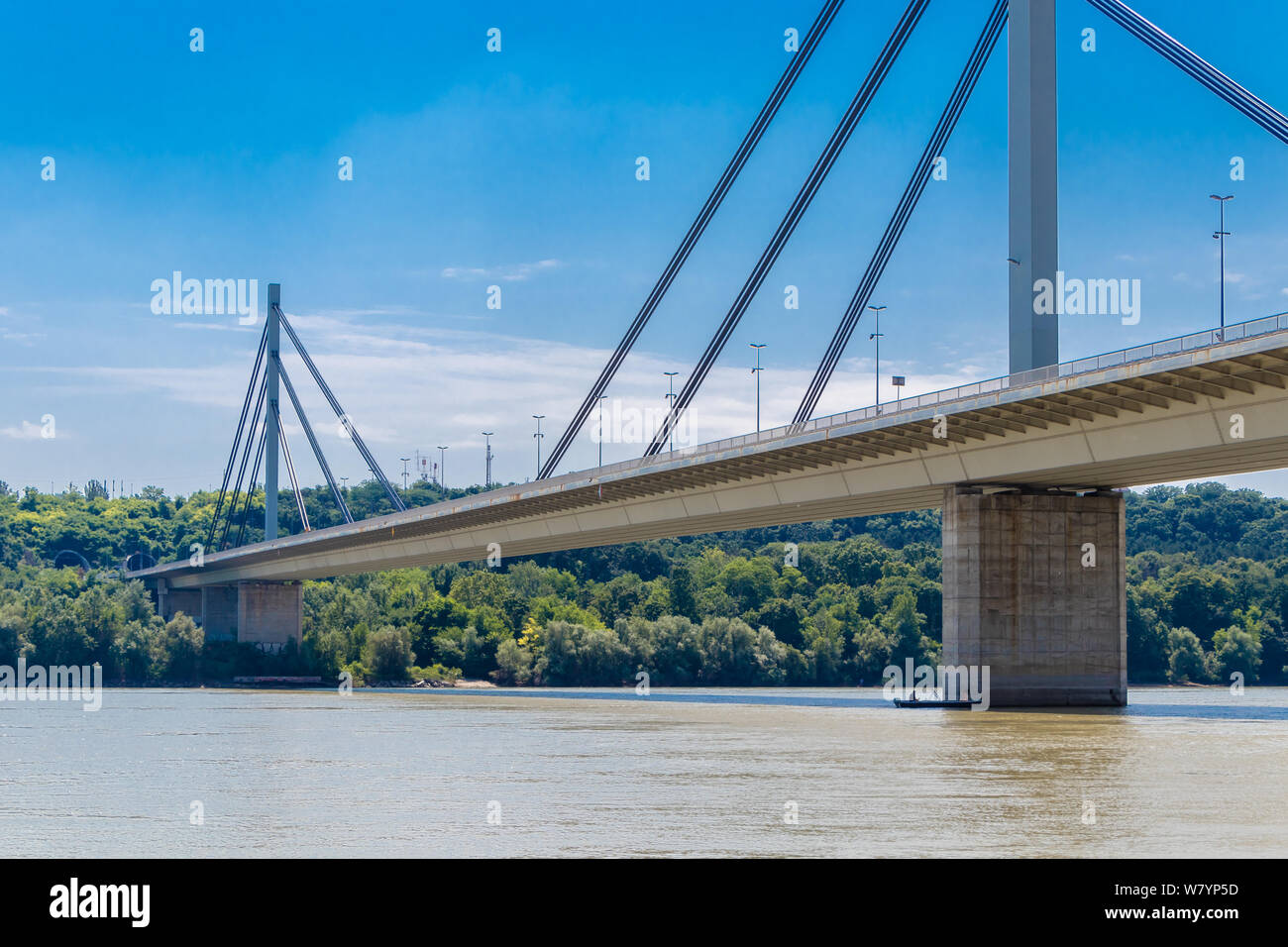 The Liberty Bridge in Novi Sad, Serbia Stock Photo - Alamy