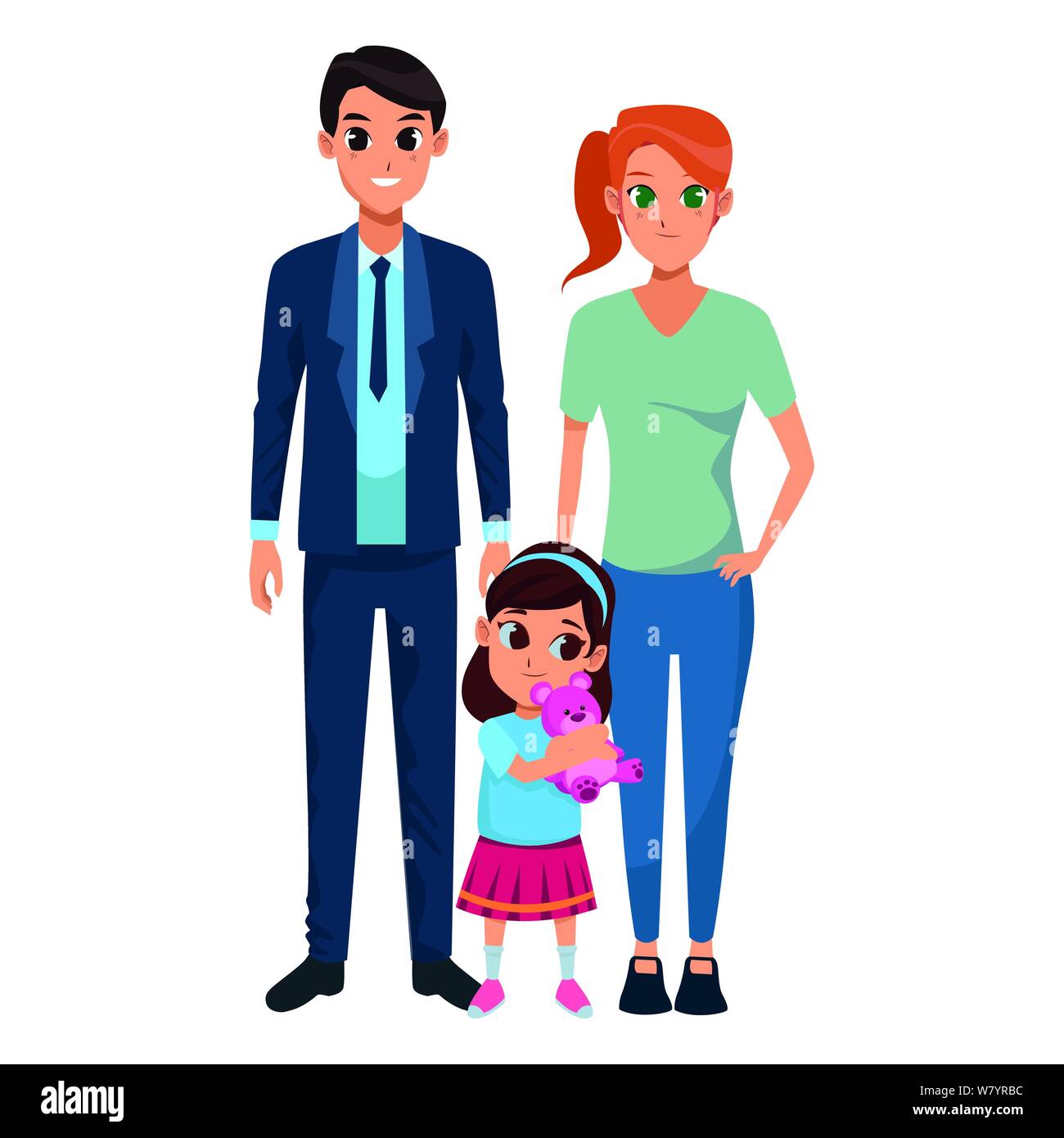 Family parents and childrens cartoons Stock Vector Image & Art - Alamy