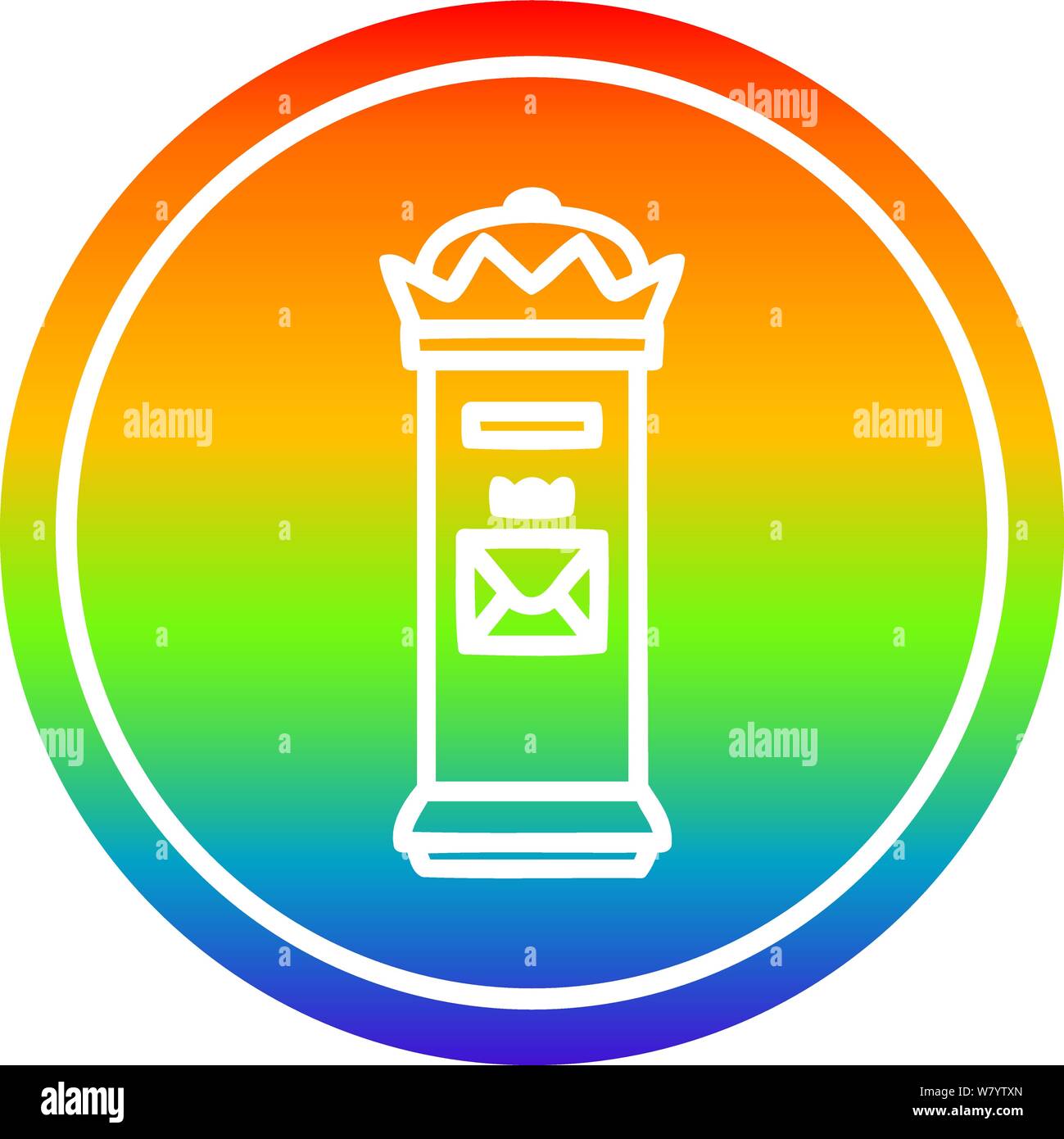 Rainbow postbox Stock Vector Images - Alamy