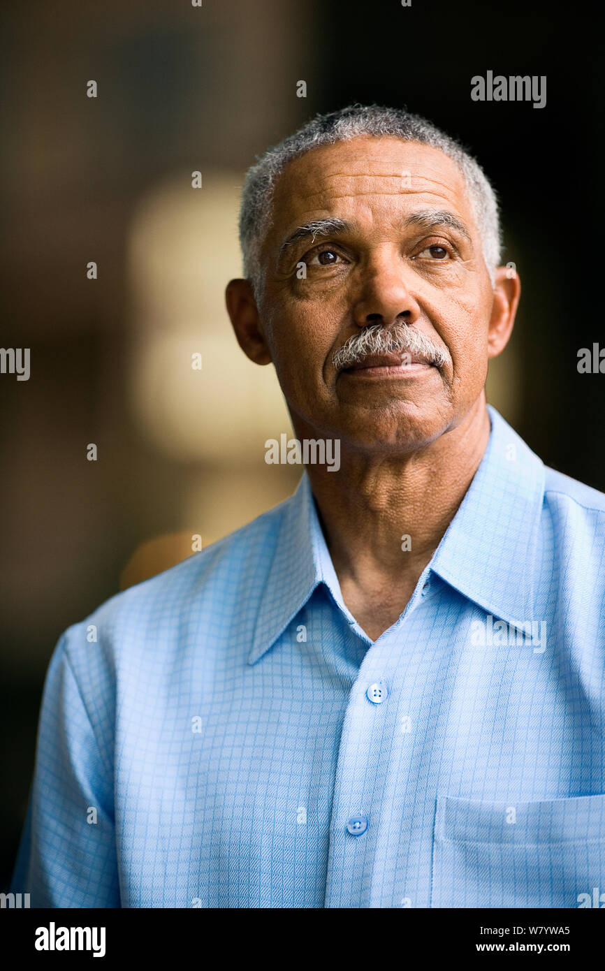 Mature man looking into the distance Stock Photo - Alamy