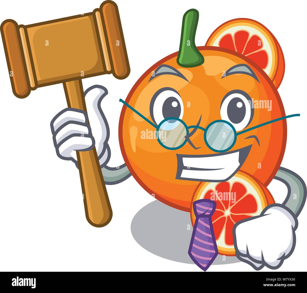 Judge orange blood isolated in the character Stock Vector Image & Art ...