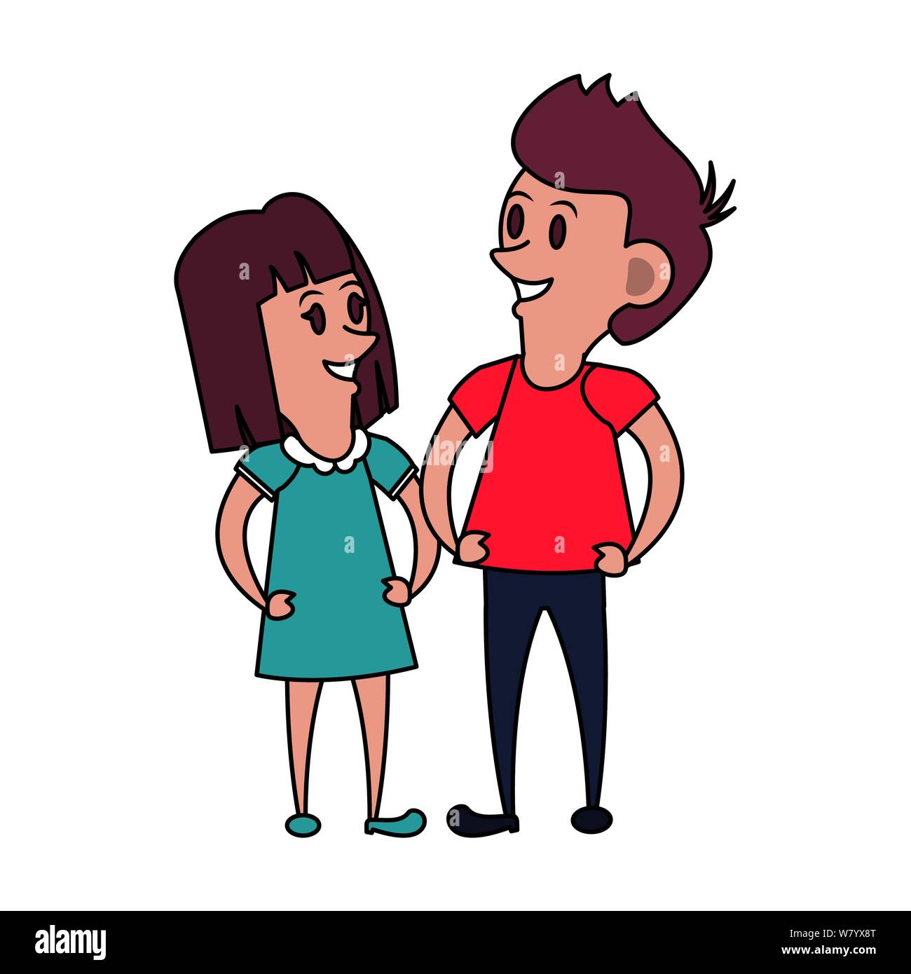 friends kids young children cartoon Stock Vector Image & Art - Alamy