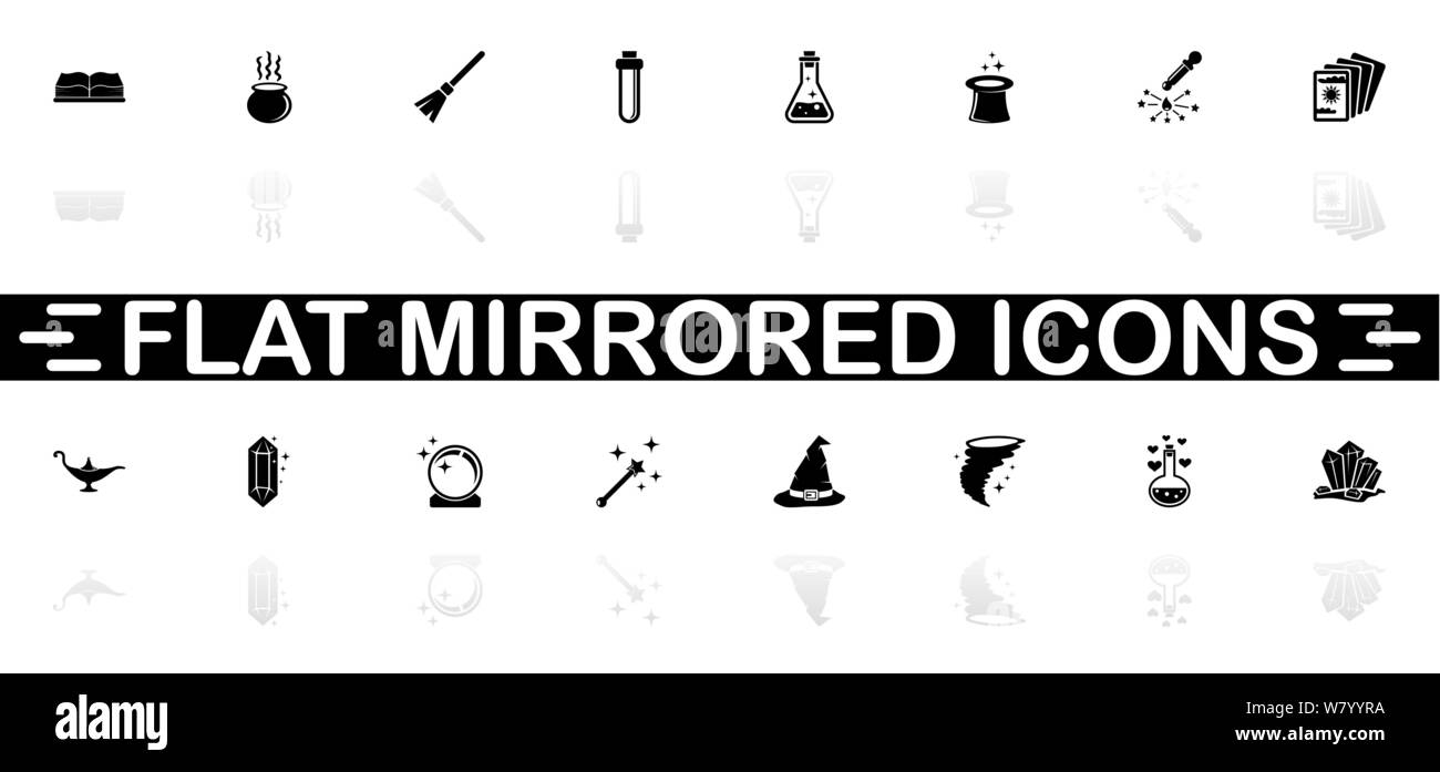 Magic icons - Black symbol on white background. Simple illustration ...