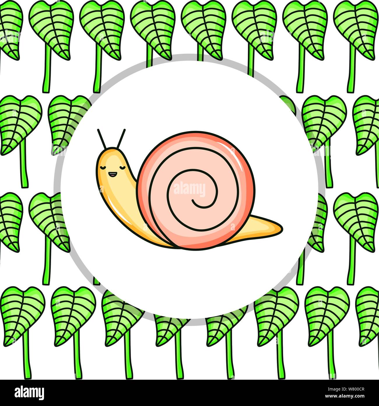 cute little snail kawaii character vector illustration design Stock ...