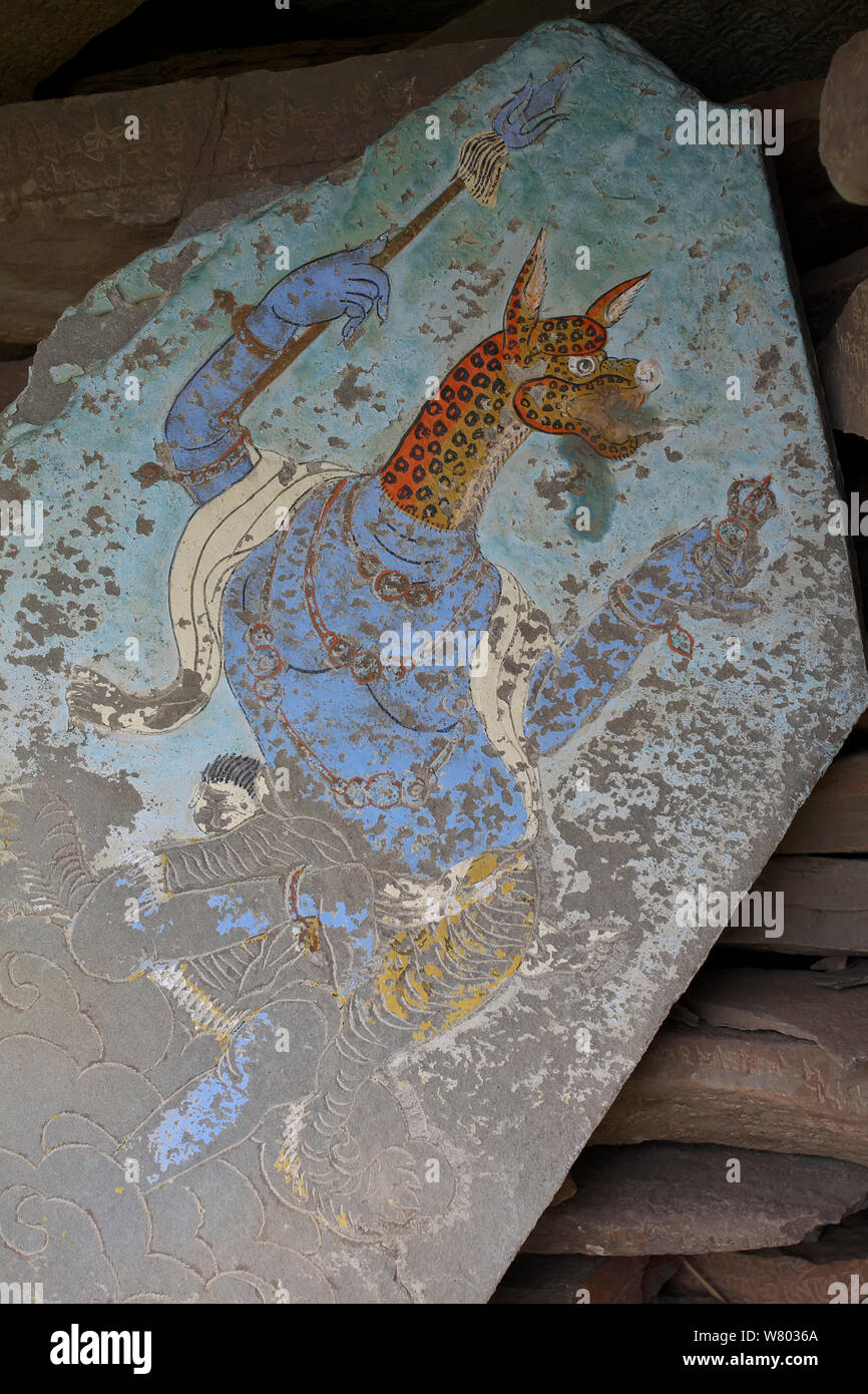Traditional Tibetan Buddhist artwork, Serxu, Shiqu county, Sichuan ...
