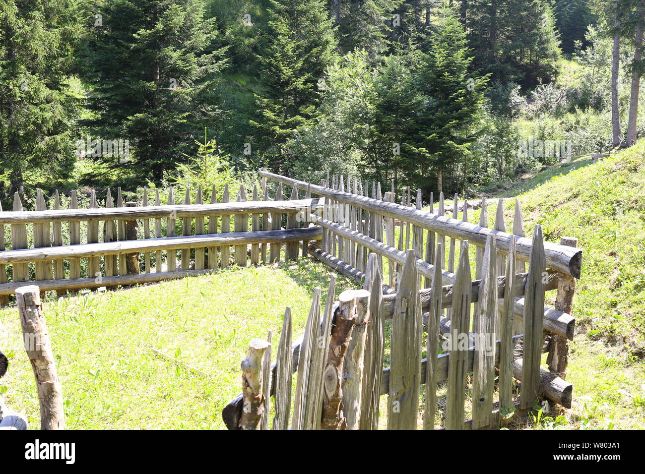Fences on Italian Alps in Trentino Alto Adige Stock Photo - Alamy