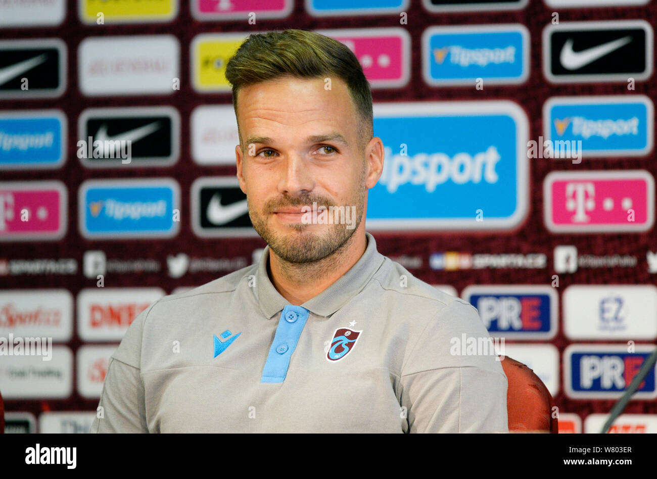 Prague, Czech Republic. 07th Aug, 2019. Soccer player of Sparta Praha ...
