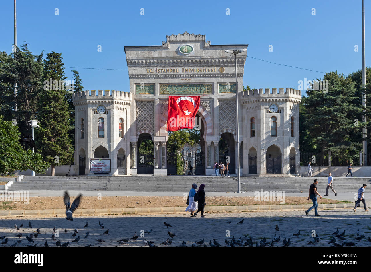 ISTANBUL, TURKEY - JULY 26, 2019: Main entrance gate of Istanbul ...