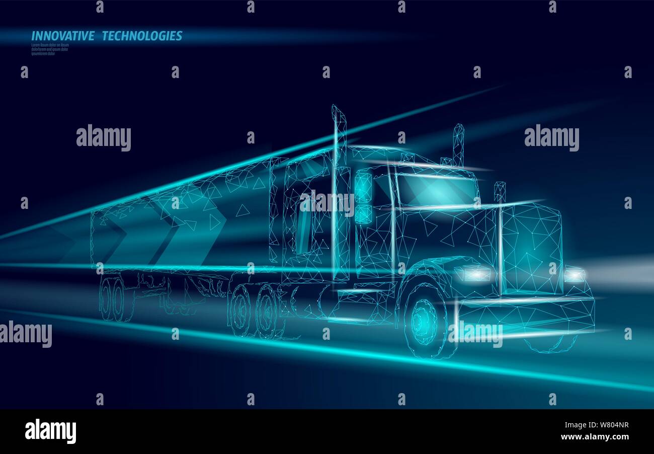 Lorry motorway night Stock Vector Images - Alamy