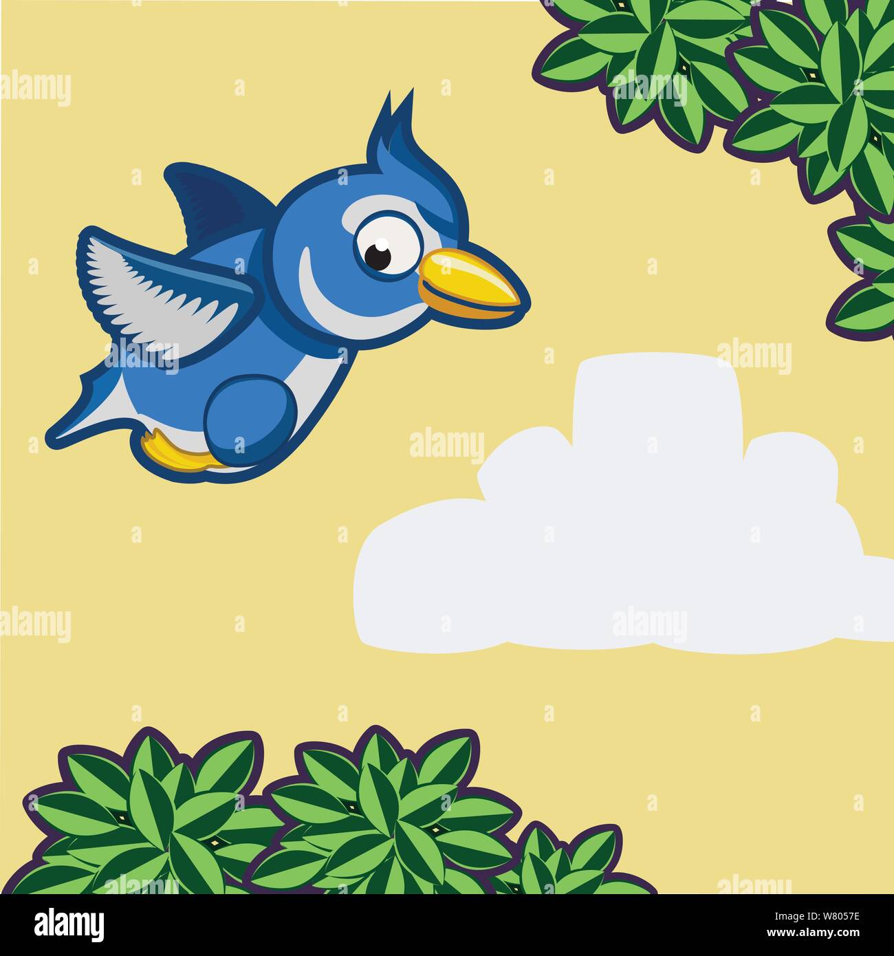 Green forest bird Stock Vector Images - Alamy