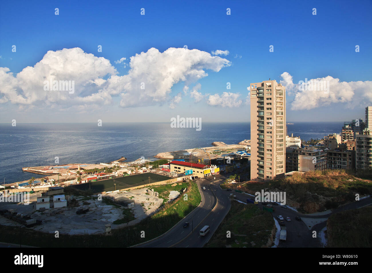 Beirut, Lebanon - 30 Dec 2017. The view on Beirut city in Lebanon Stock ...