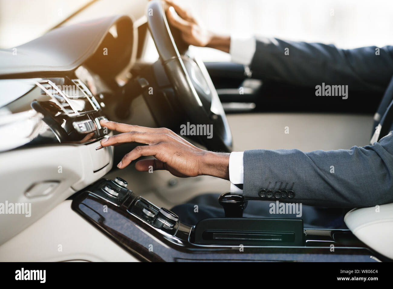 Changing radio in car driving hi-res stock photography and images - Alamy