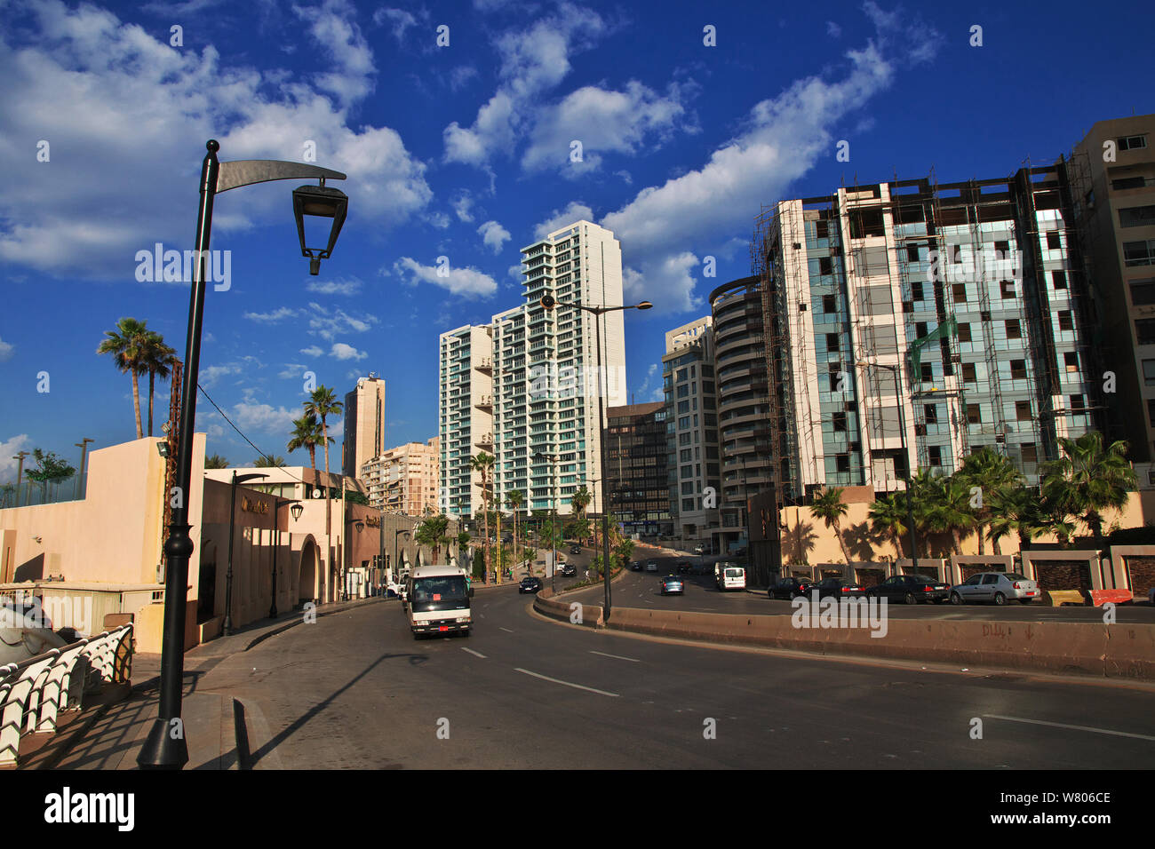 Beirut, Lebanon - 30 Dec 2017. The house on waterfront of Beirut ...