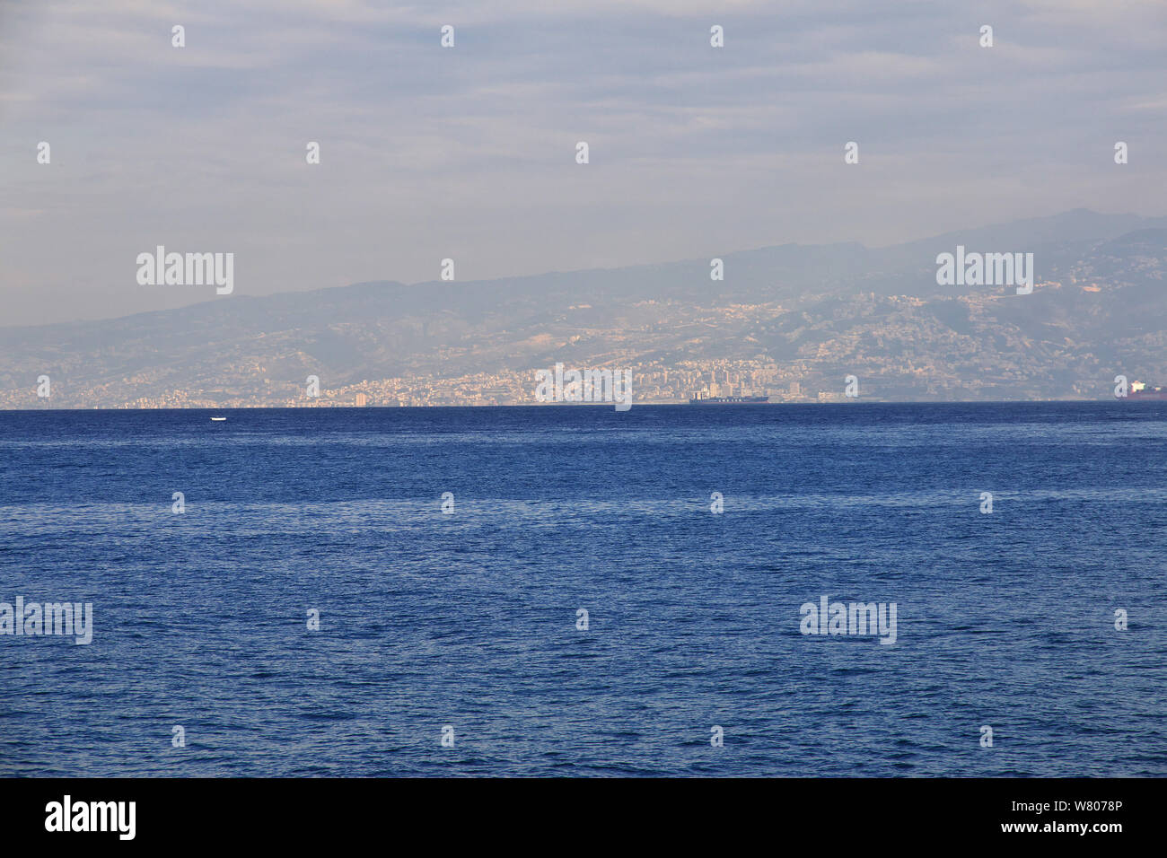 The view on mediterranean sea of Beirut, Lebanon Stock Photo - Alamy