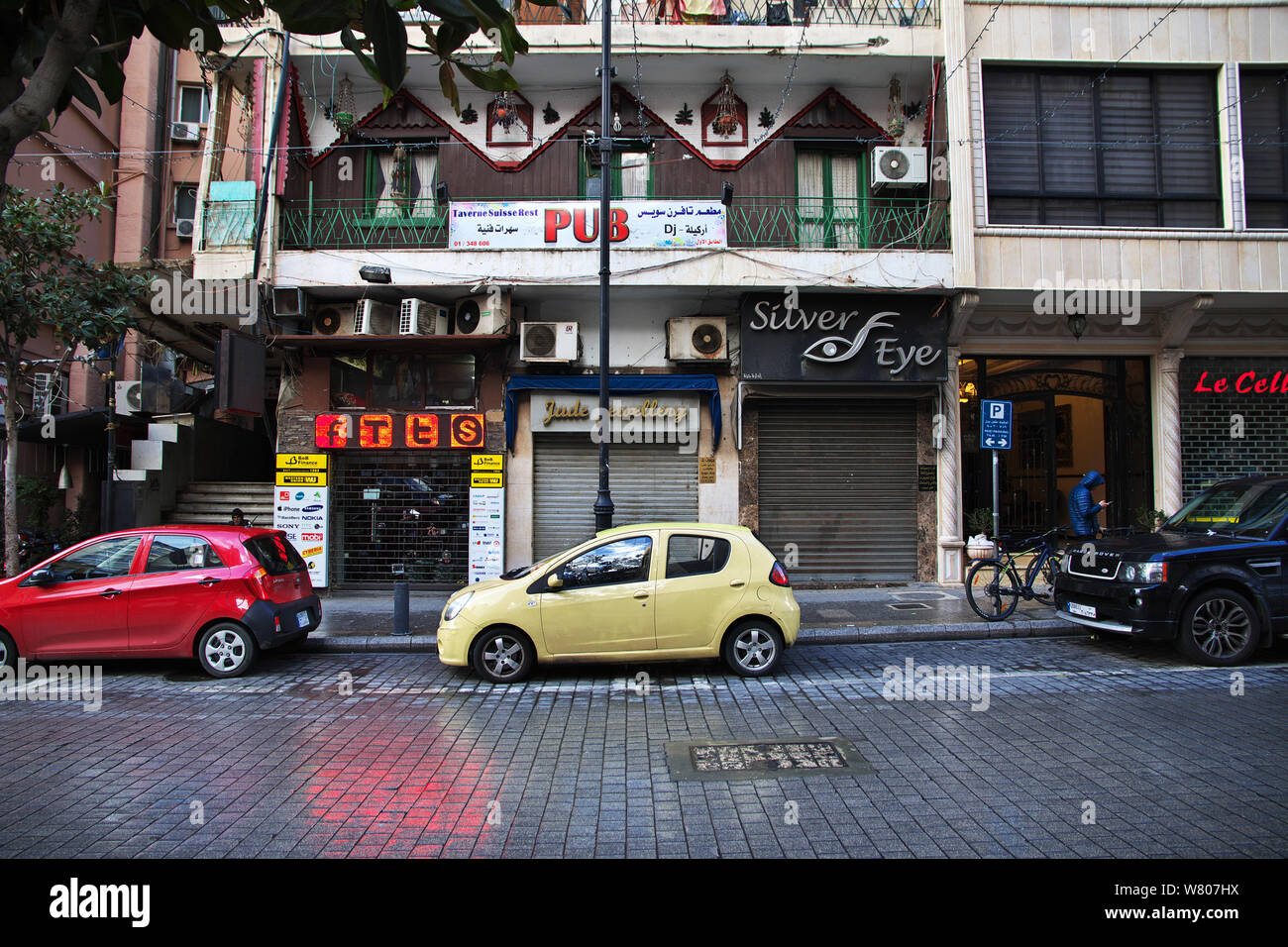 Beirut, Lebanon - 01 Jan 2018. The street in Beirut city, Lebanon Stock ...