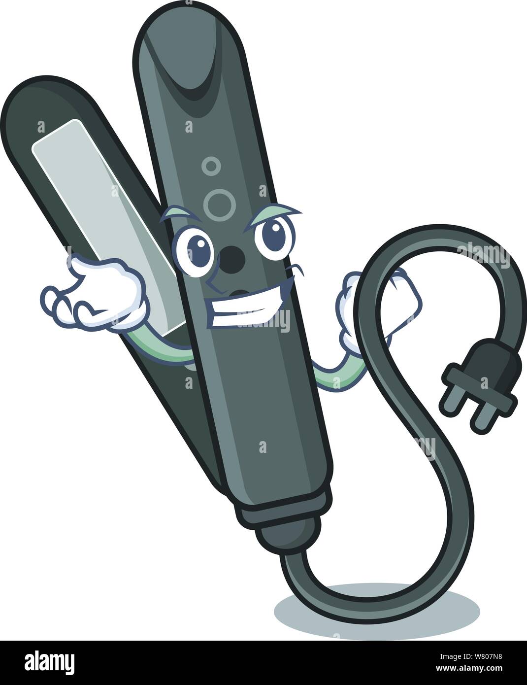 Successful straightener on the table makeup cartoon Stock Vector Image ...