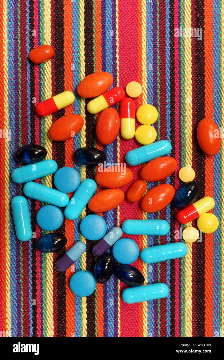 Medical colored tablet. Creative Stock Photo - Alamy