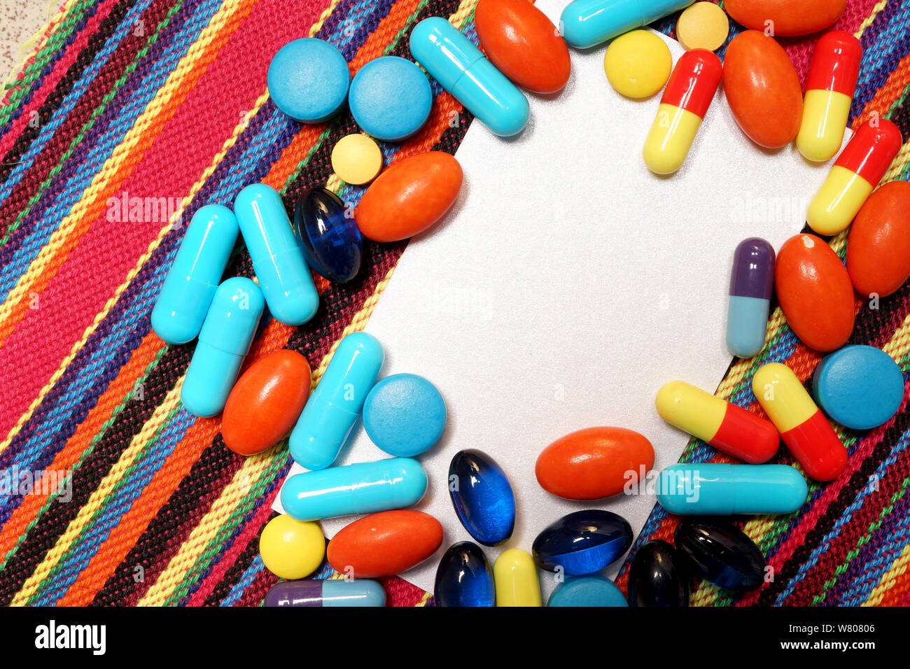 Medical colored tablet. Creative Stock Photo - Alamy