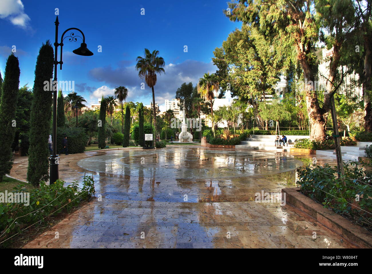 Beirut, Lebanon - 01 Jan 2018. The park in Beirut city, Lebanon Stock ...