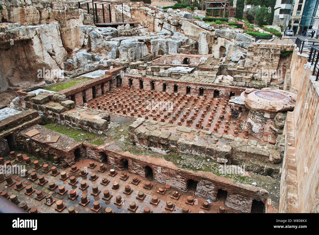 Roman ruins in Beirut city, Lebanon Stock Photo - Alamy