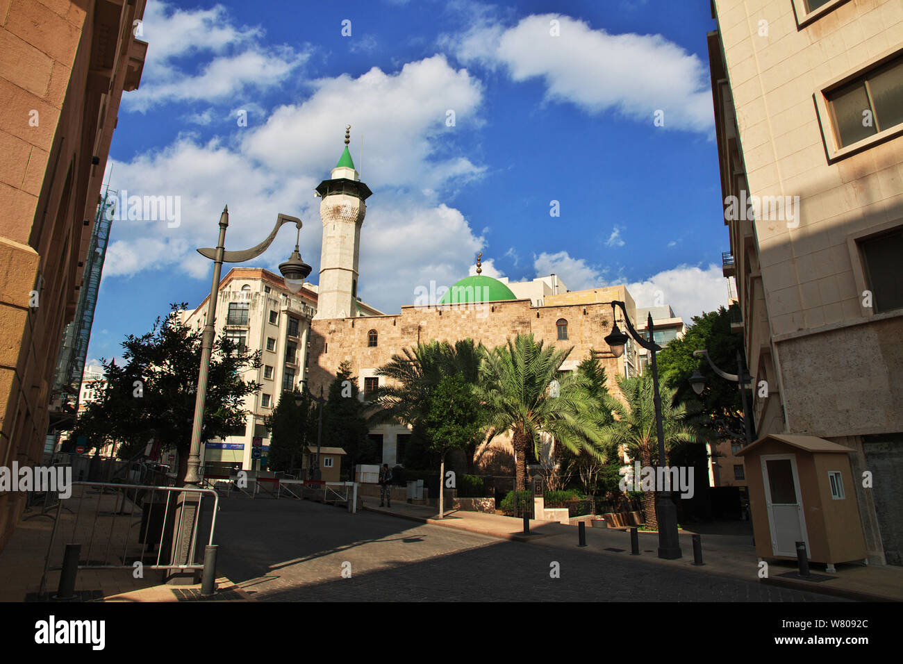 Beirut, Lebanon - 30 Dec 2017. The mosque in Beirut city, Lebanon Stock ...