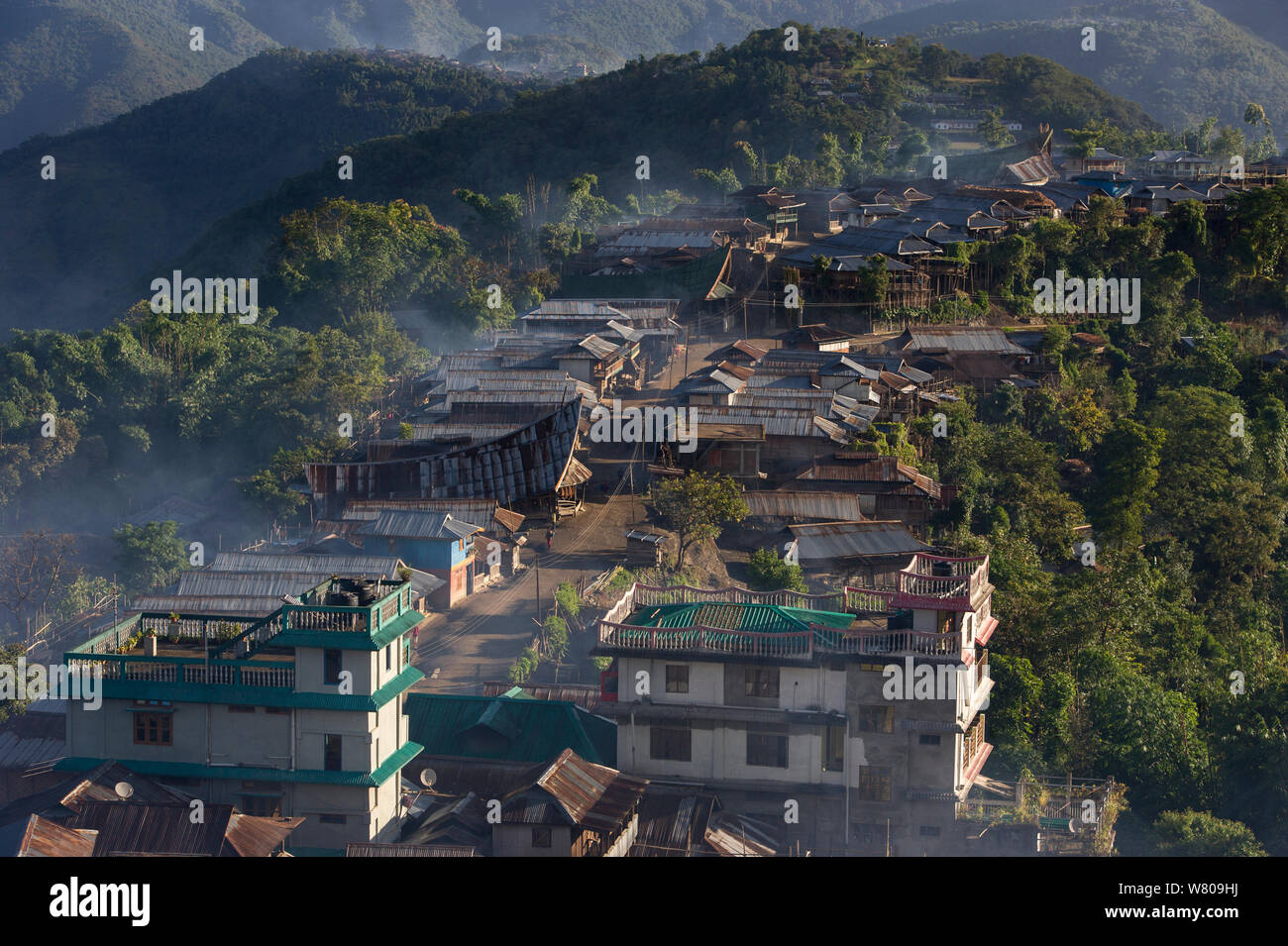 Hongphoi Village, Konyak Naga tribe. Mon district. Nagaland, North East ...