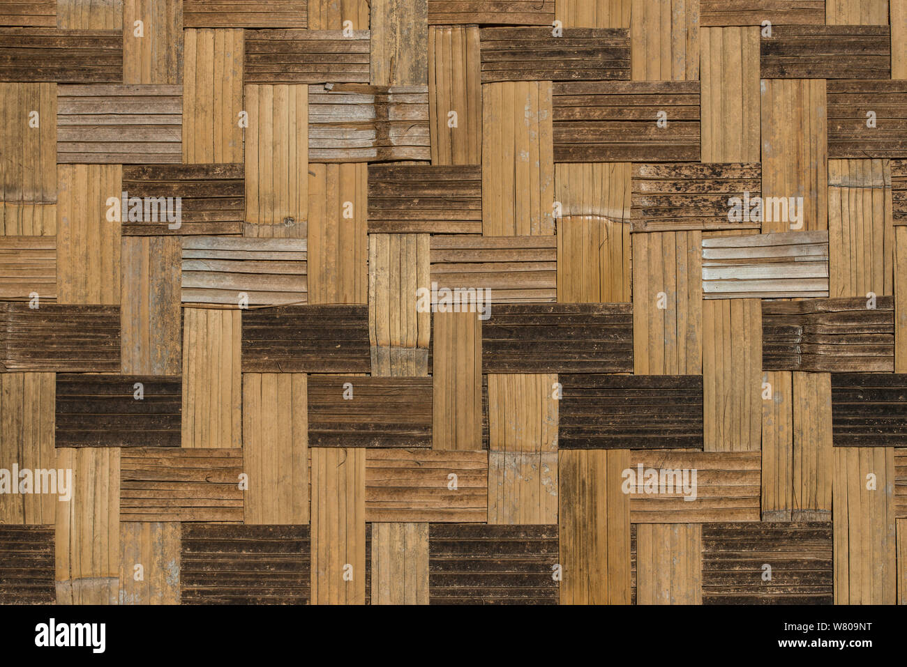 Detail of weaving pattern on bamboo wall, Naga Tribe, Nagaland, North ...