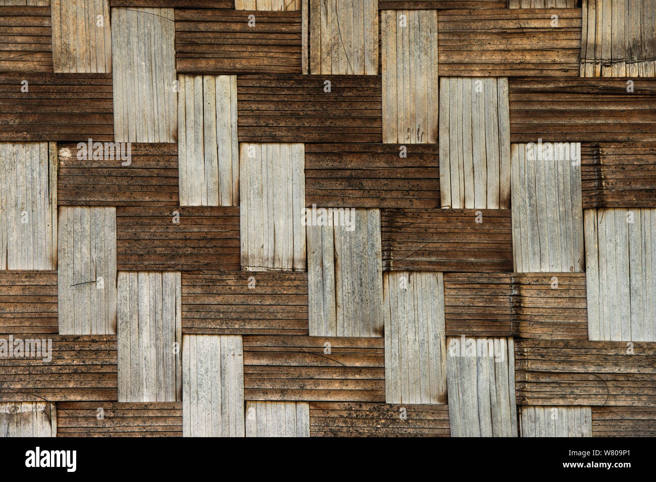 Detail of weaving pattern on bamboo wall, Naga Tribe, Nagaland, North ...