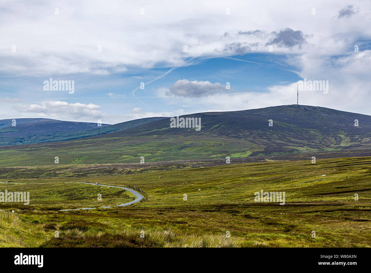 View of Kippure mast from Sally Gap in the Wicklow mountains, Ireland ...
