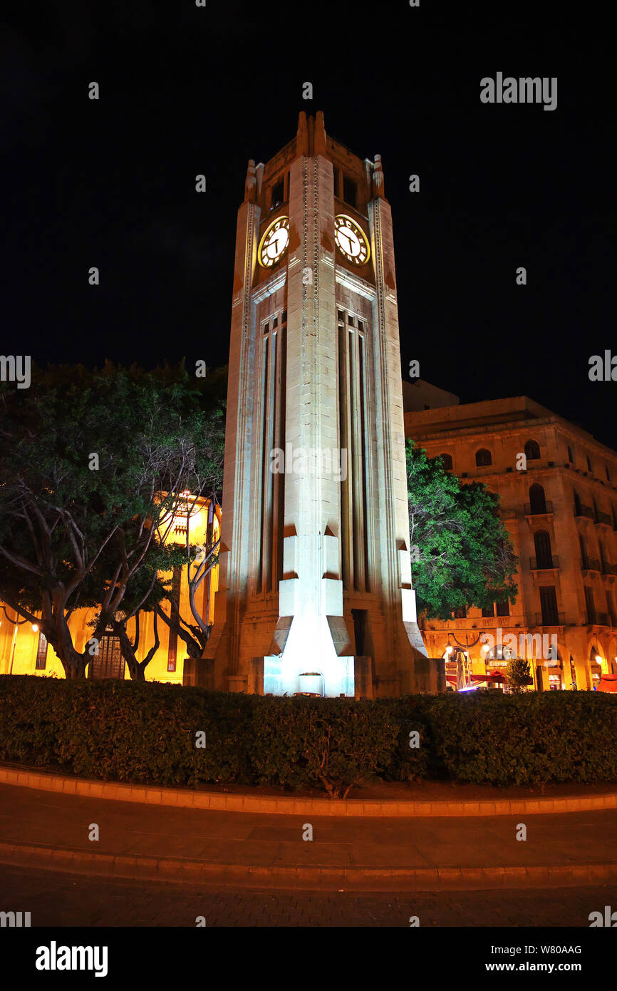 Night cityscape downtown beirut lebanon hi-res stock photography and ...