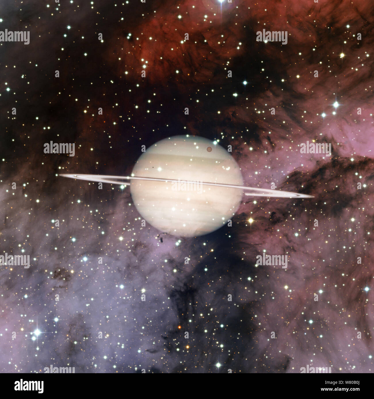 Saturn. Incredibly beautiful planets, galaxies, dark and cold beauty of ...