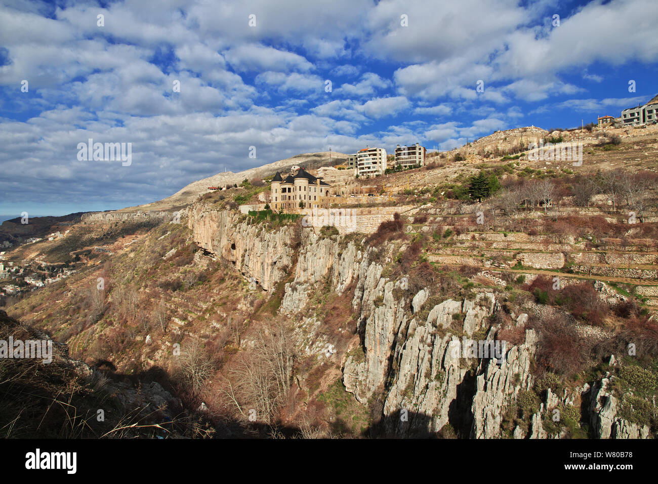 The lebanon village in the mountains Stock Photo - Alamy