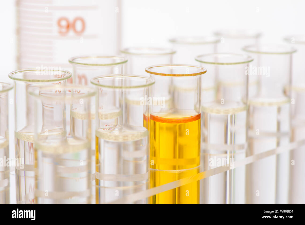 scientific experiment in chemical laboratory Stock Photo - Alamy