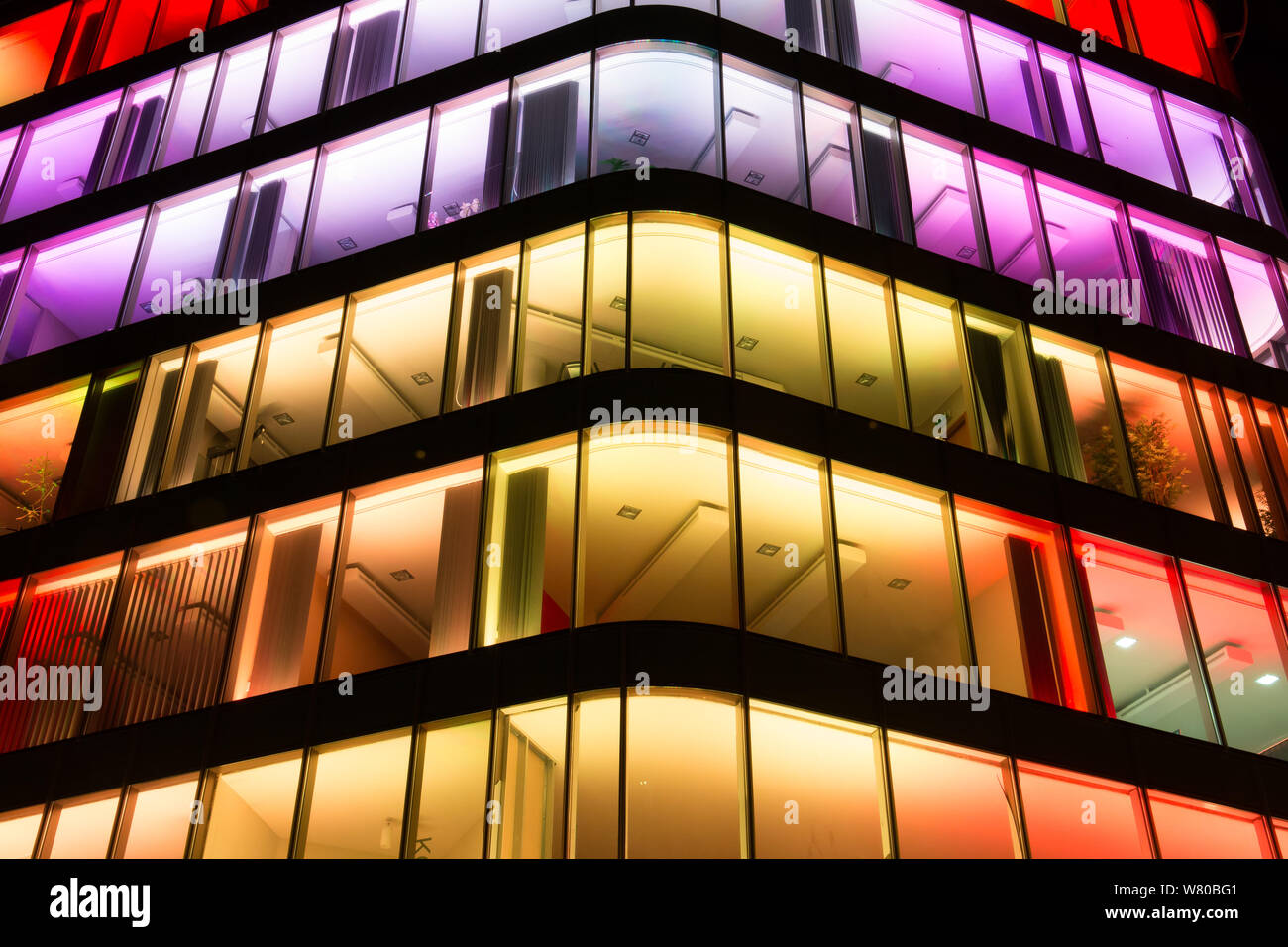 Colorful buildings glass wall Stock Photo - Alamy