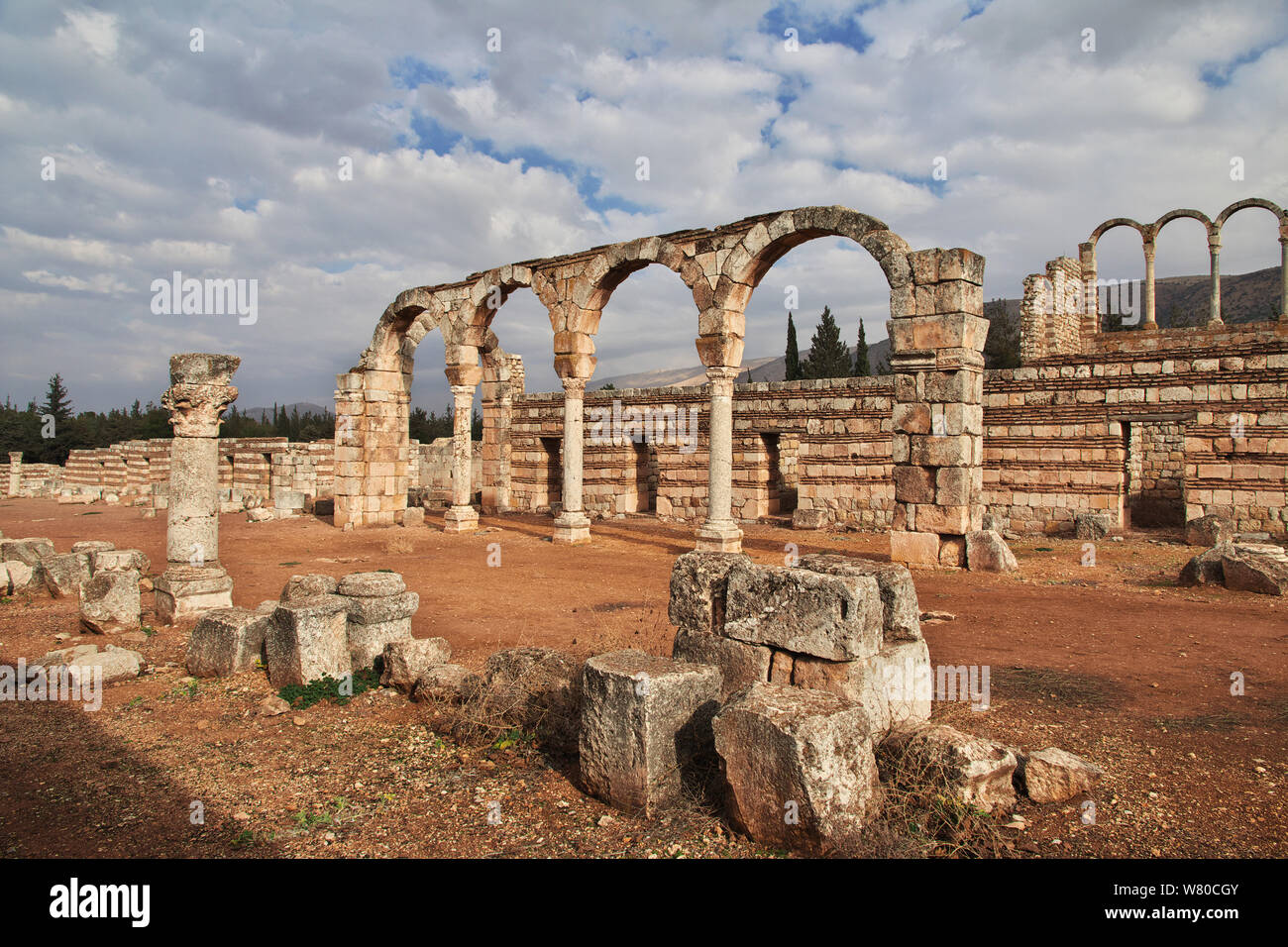 Roman ruins in Anjar, Lebanon Stock Photo - Alamy