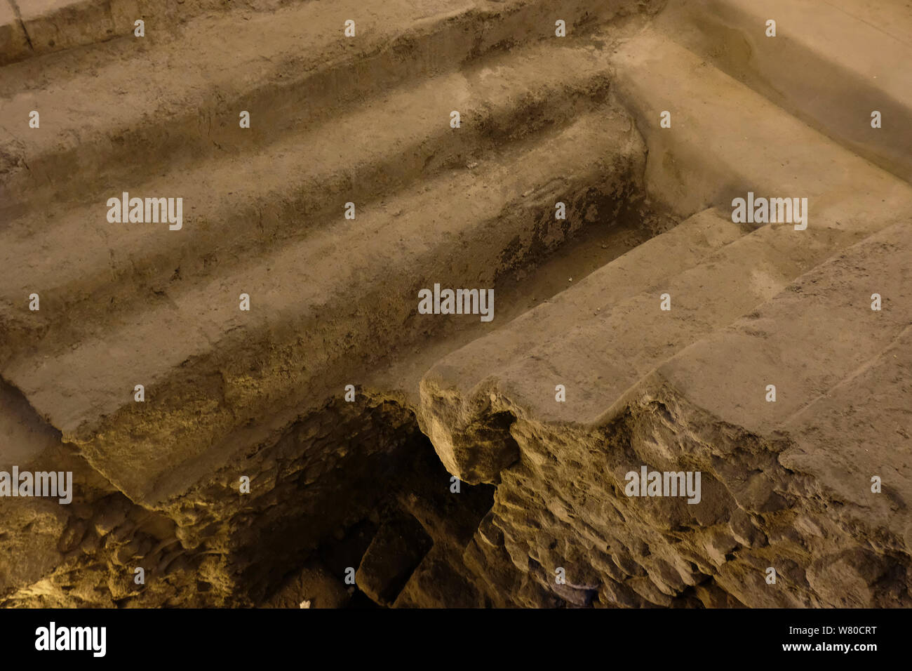 Rock cut Mikveh Jewish ritual purification bath from the second temple ...